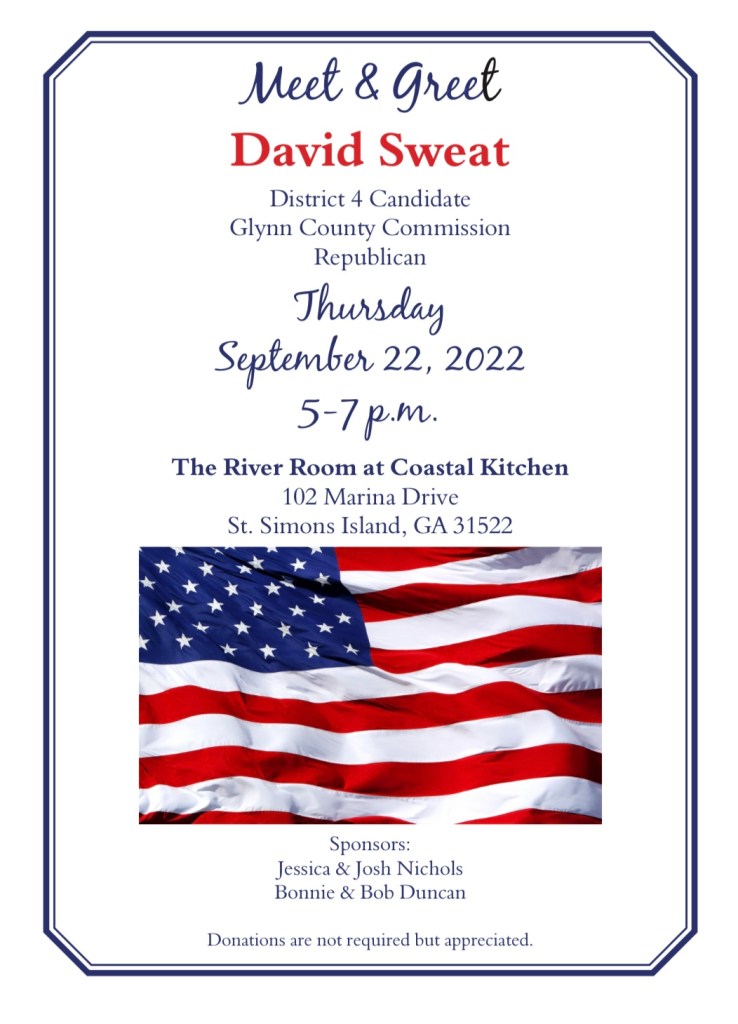 Commission Candidate David Sweat Meet & Greet Sept 22nd! – Glynn County ...